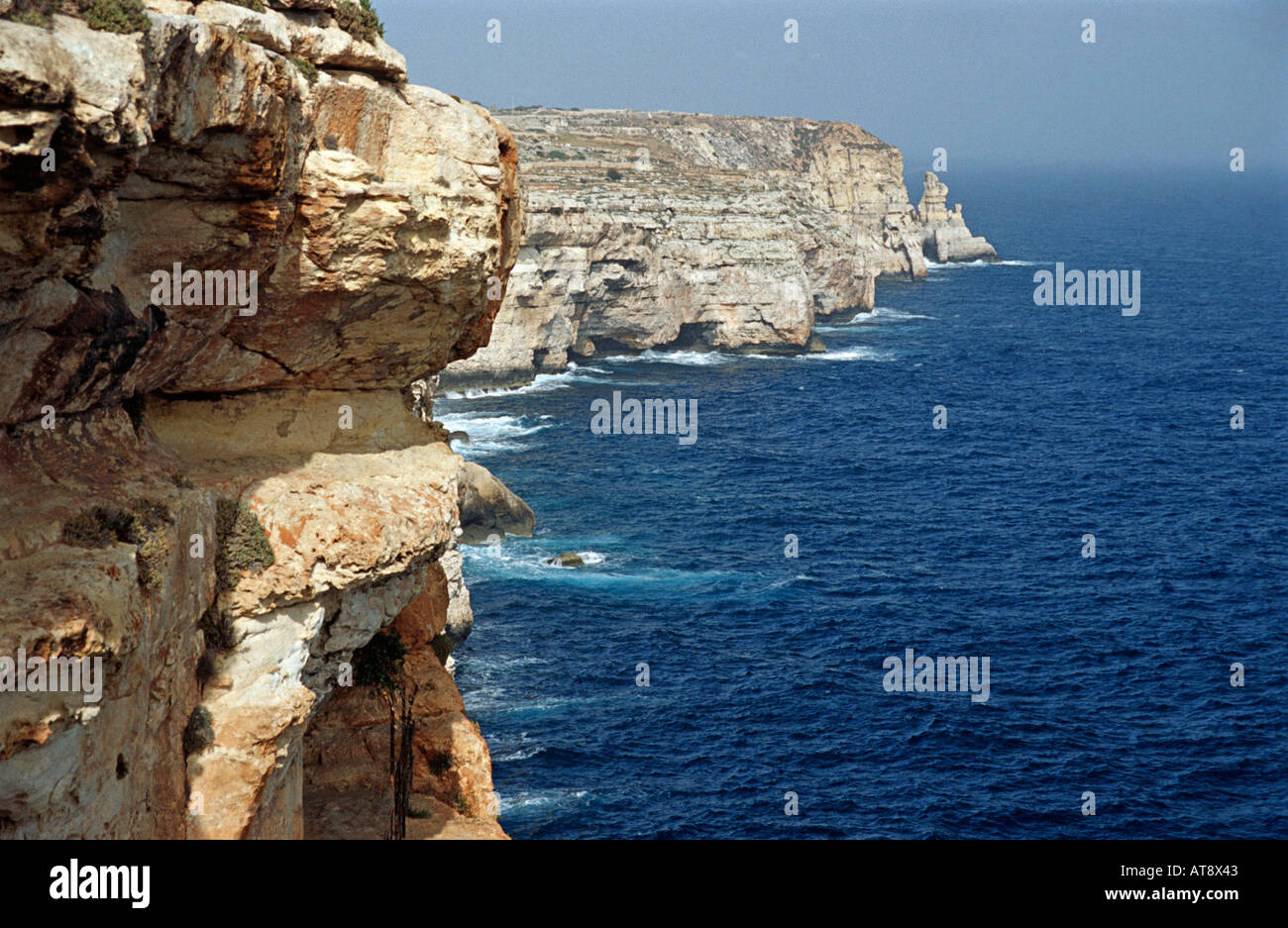 Maltese cliffs Gozo Mediterranean sea Malta Near a supposedly haunted ...