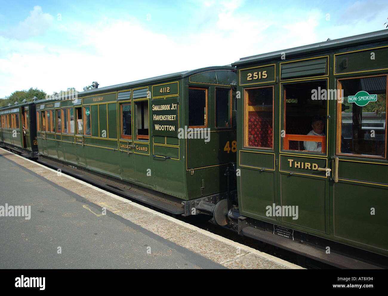 Isle of Wight Steam Railway SECR Coaches Stock Photo - Alamy
