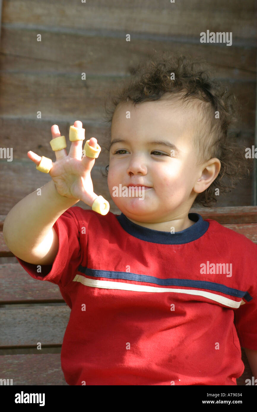 Hula hoops crisps fingers hi-res stock photography and images - Alamy