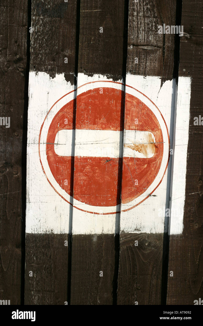 No entry road sign painted hi-res stock photography and images - Alamy