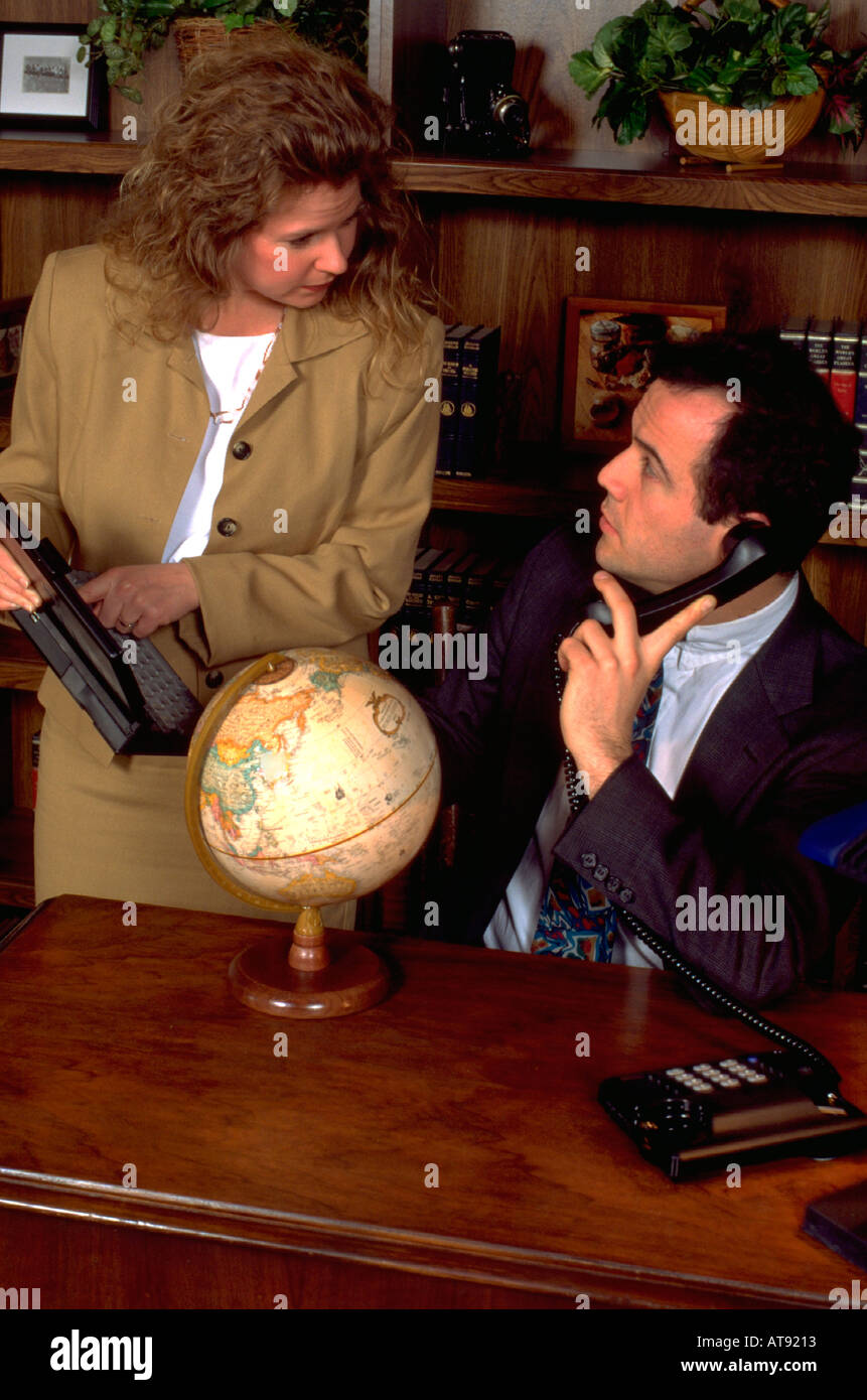 Argentinean businessman age 33 on phone in office communicating with ...