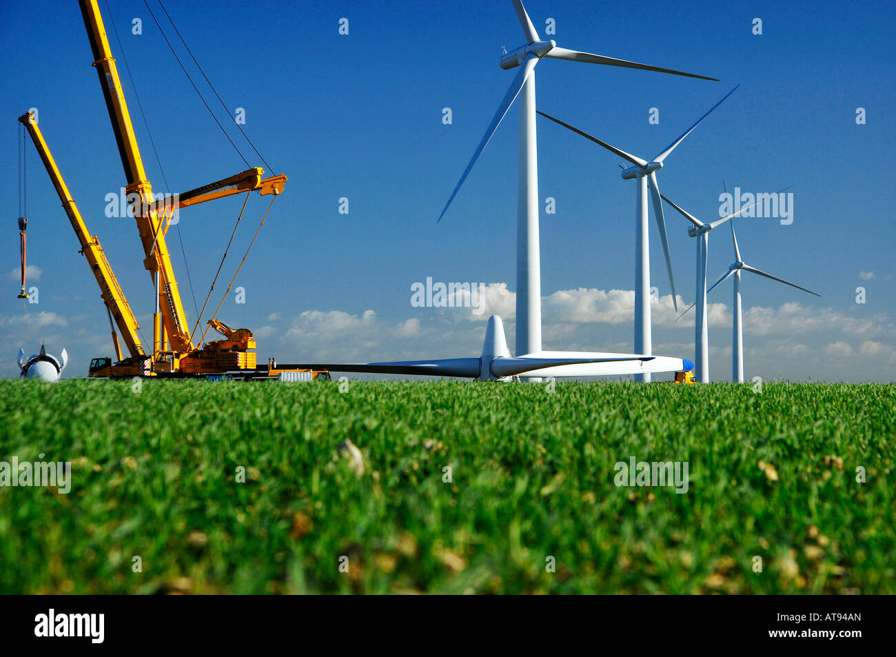 final day of construction at Westmill Wind Farm, Shrivenham ...