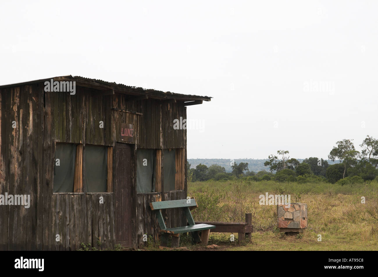 Airport departure lounge African style Tin roofed shack Stock Photo - Alamy
