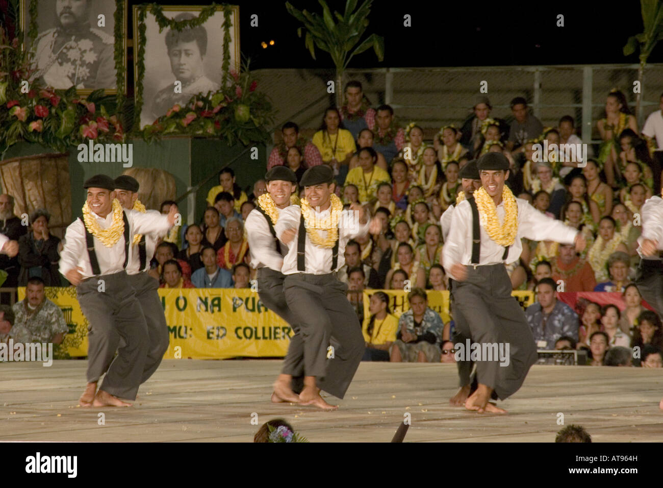 Merrie Monarch Hula festival dancers 2006 Stock Photo - Alamy