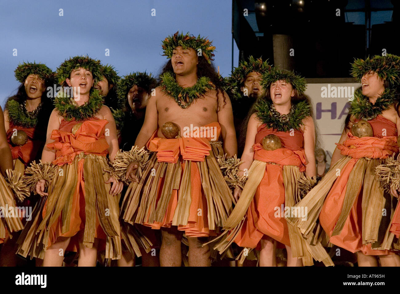 Merrie Monarch Hula festival dancers 2006 Stock Photo - Alamy