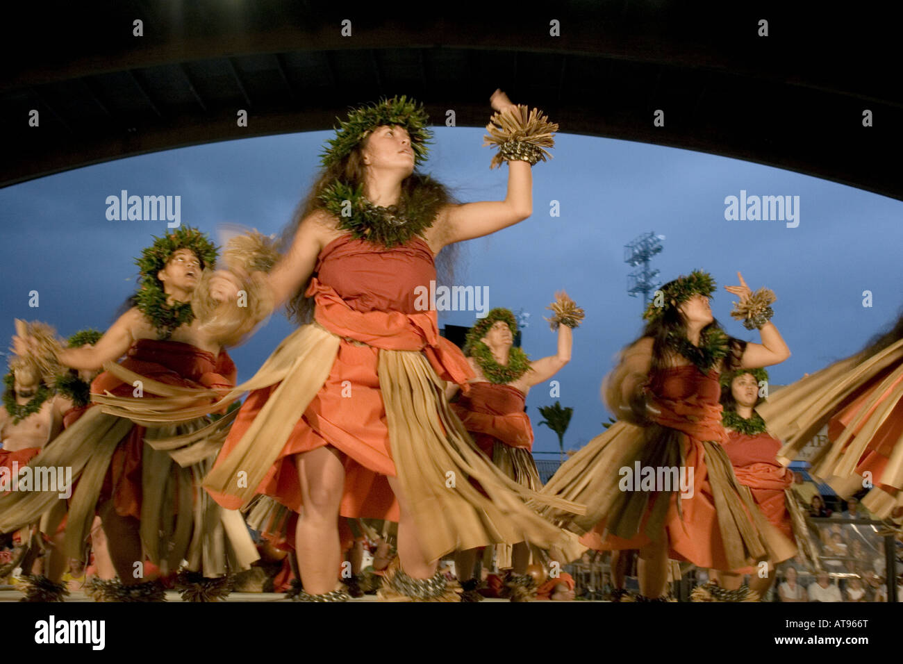Merrie Monarch Hula festival dancers 2006 Stock Photo - Alamy