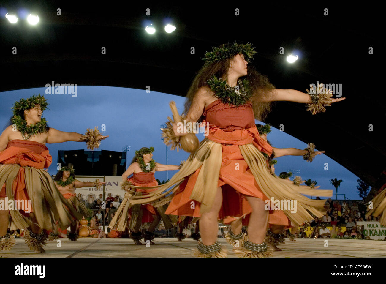 Merrie Monarch Hula festival dancers 2006 Stock Photo - Alamy