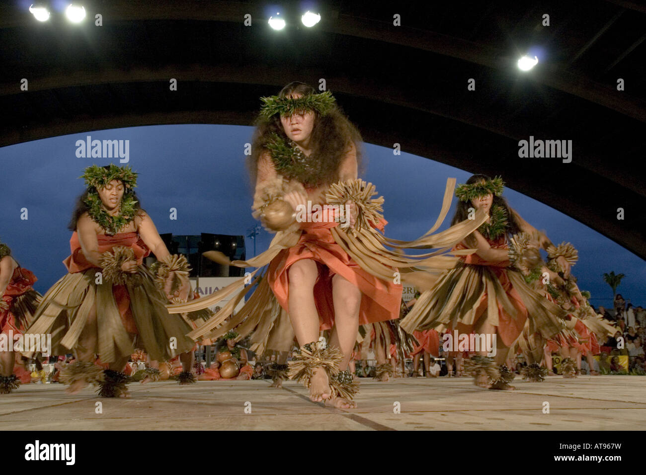 Merrie Monarch Hula festival dancers 2006 Stock Photo - Alamy
