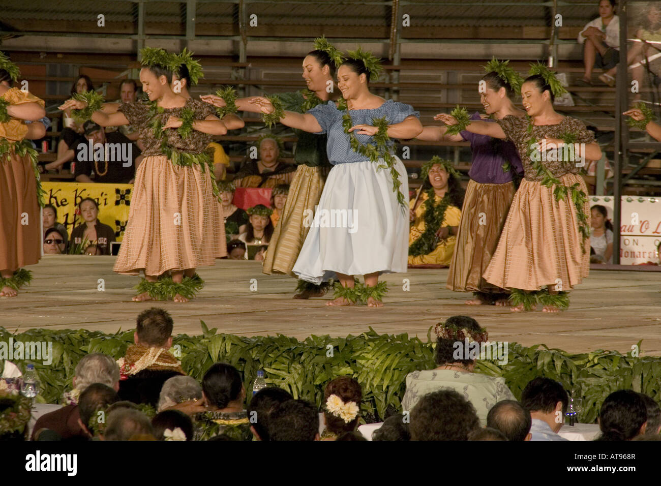 Merrie Monarch Hula festival dancers 2006 Stock Photo - Alamy