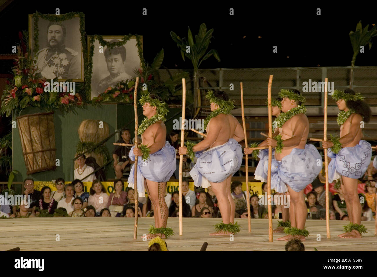 Merrie Monarch Hula festival dancers 2006 Stock Photo - Alamy