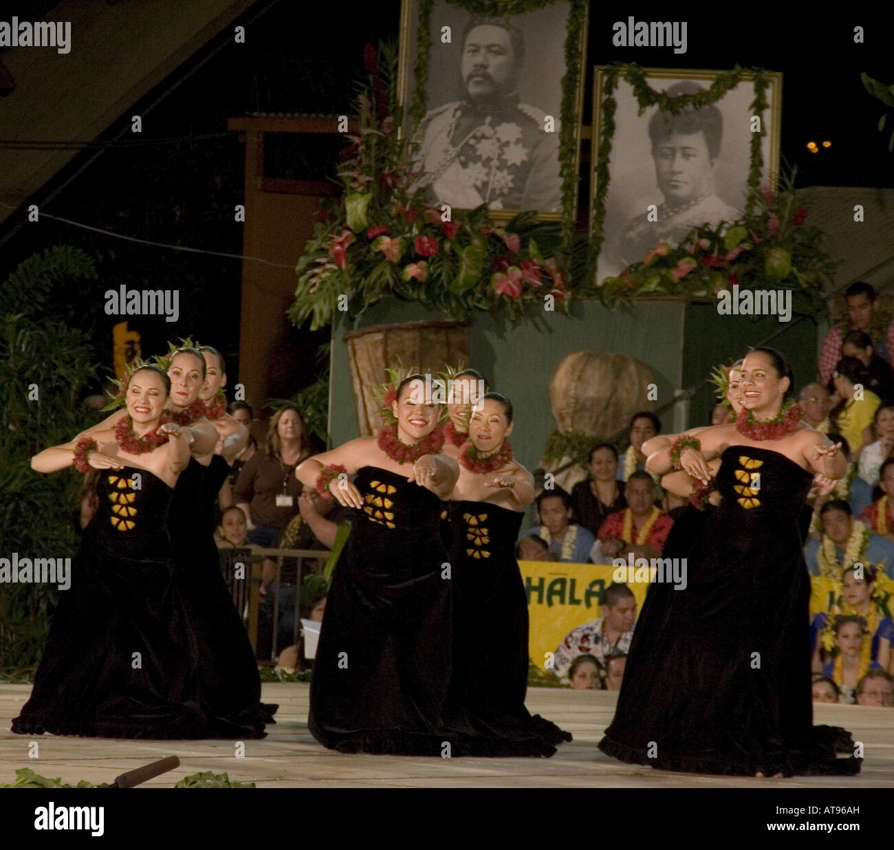 Merrie Monarch Hula festival dancers 2006 Stock Photo - Alamy