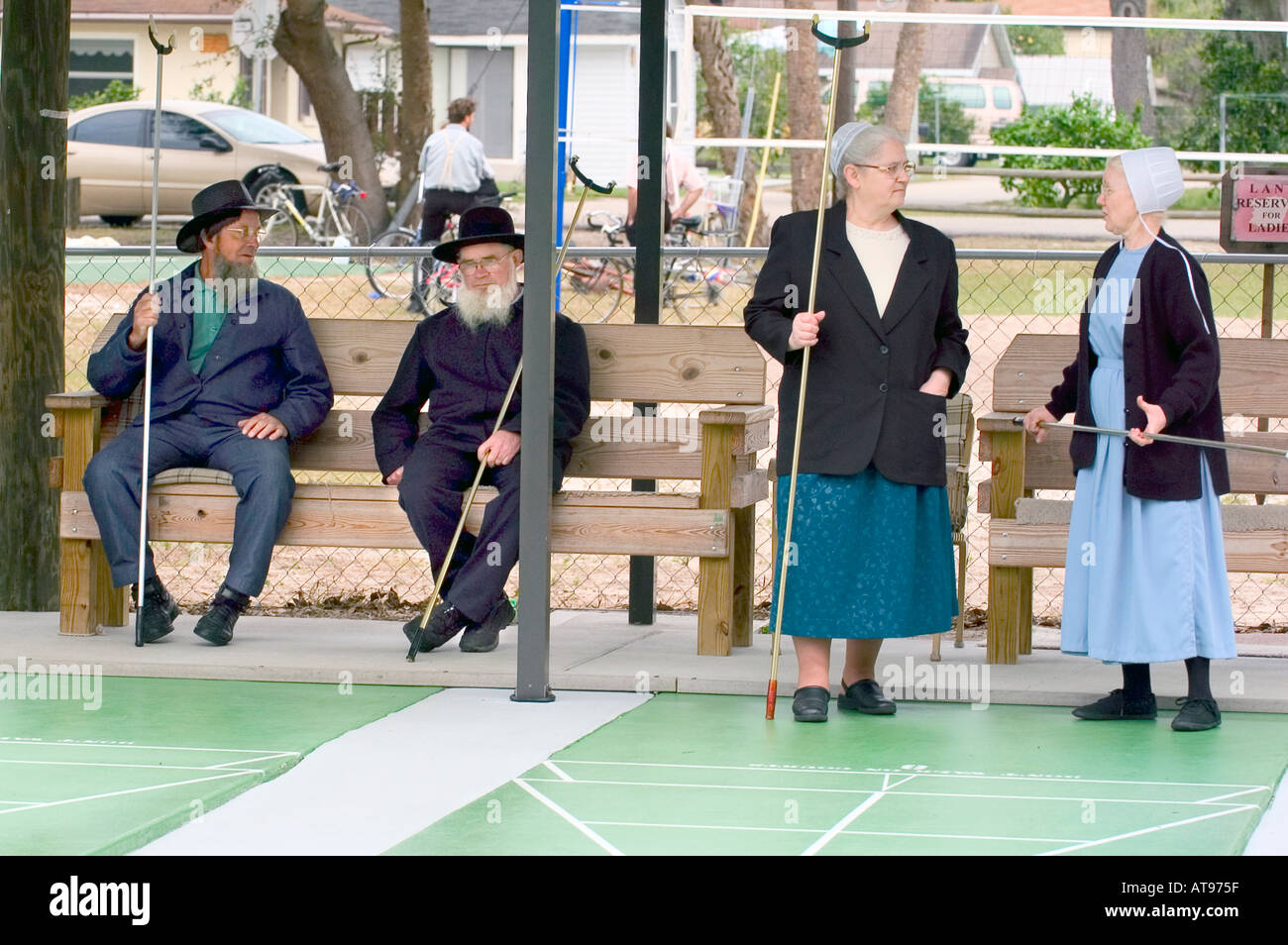 Amish activities at their winter quarters at Pinecraft Village Sarasota ...