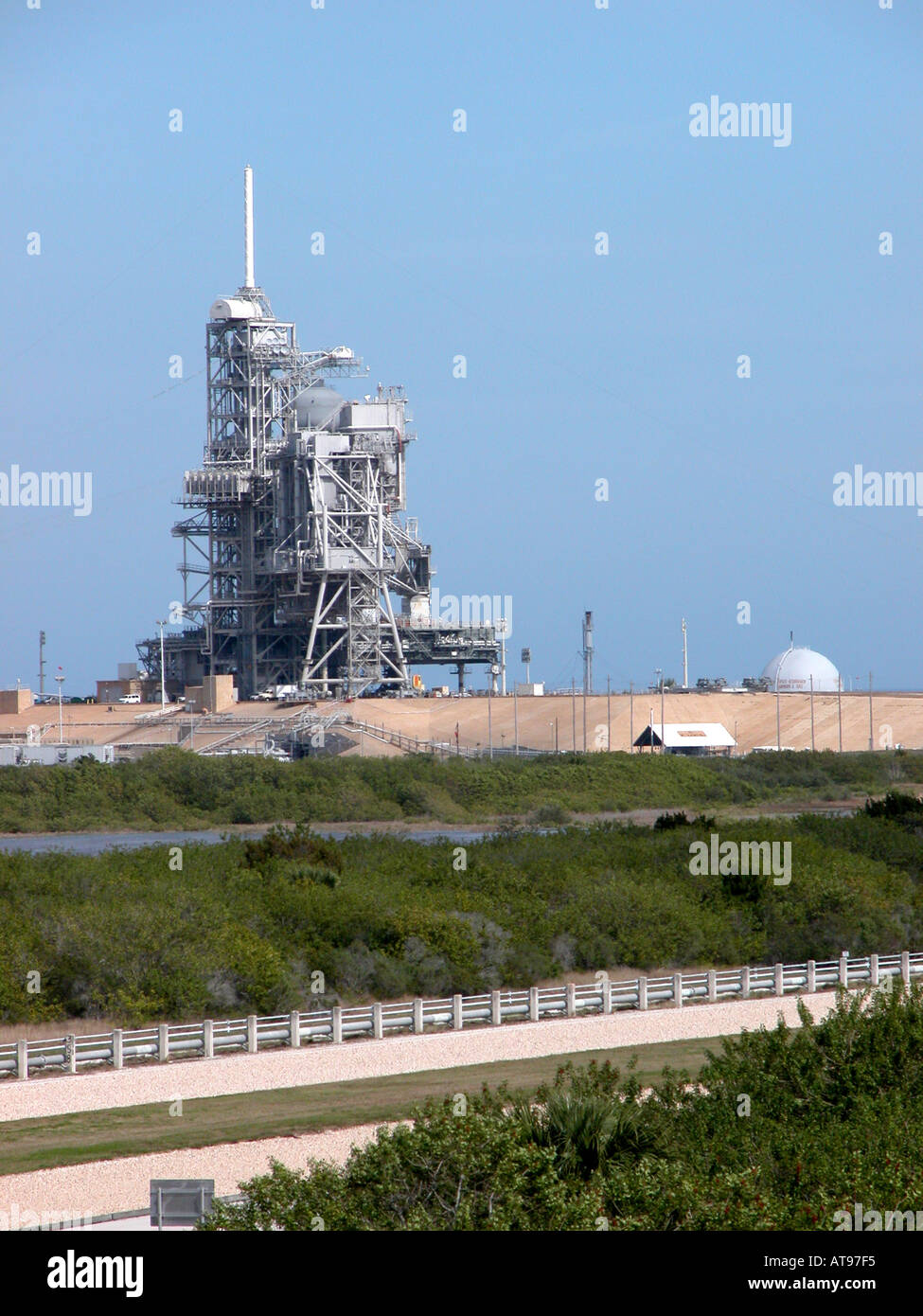Launch pad for space shuttle at Spaceship Shuttle display at NASA John ...