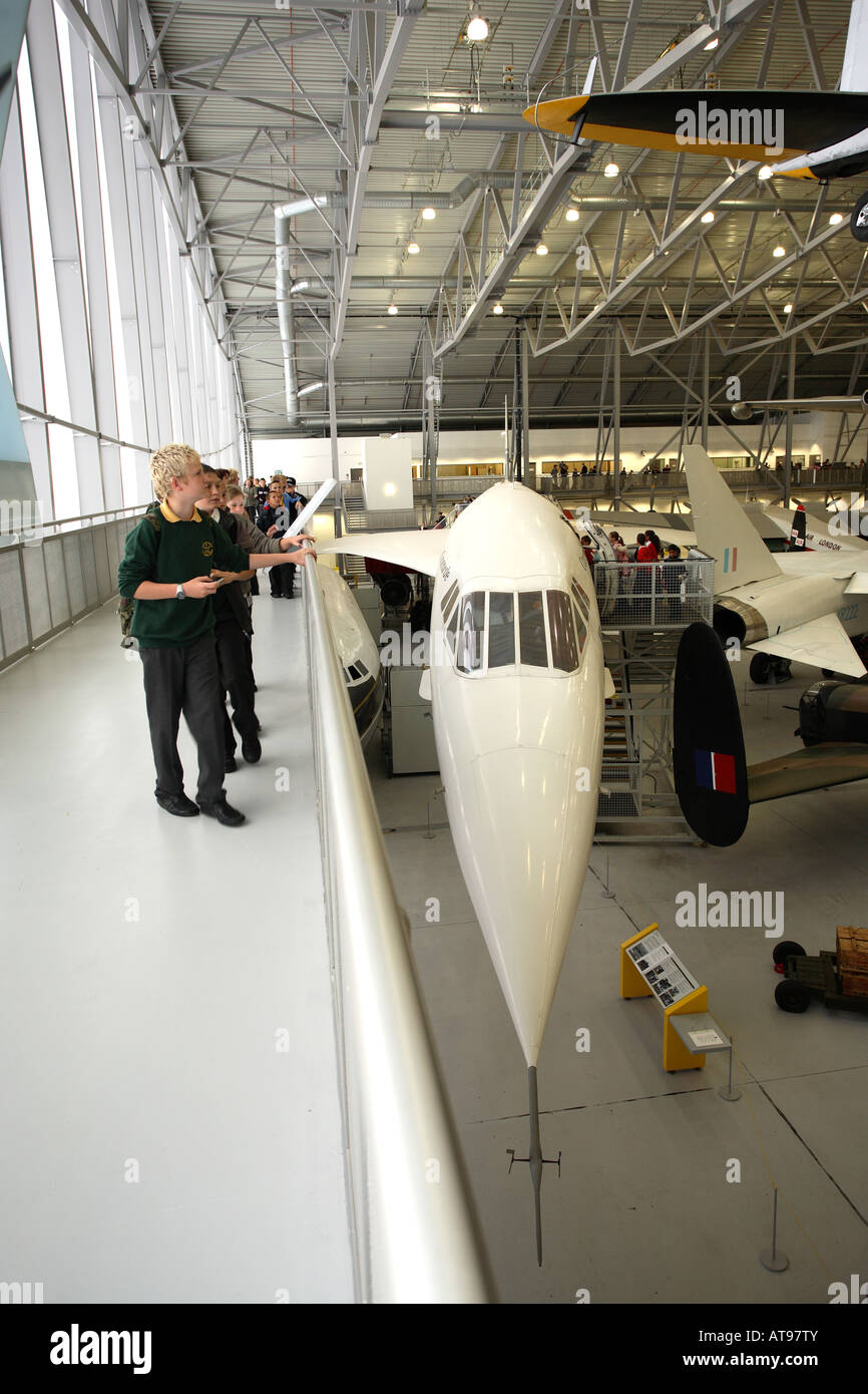 Concorde on display at AirSpace, the Imperial War Museum, Duxford Stock ...