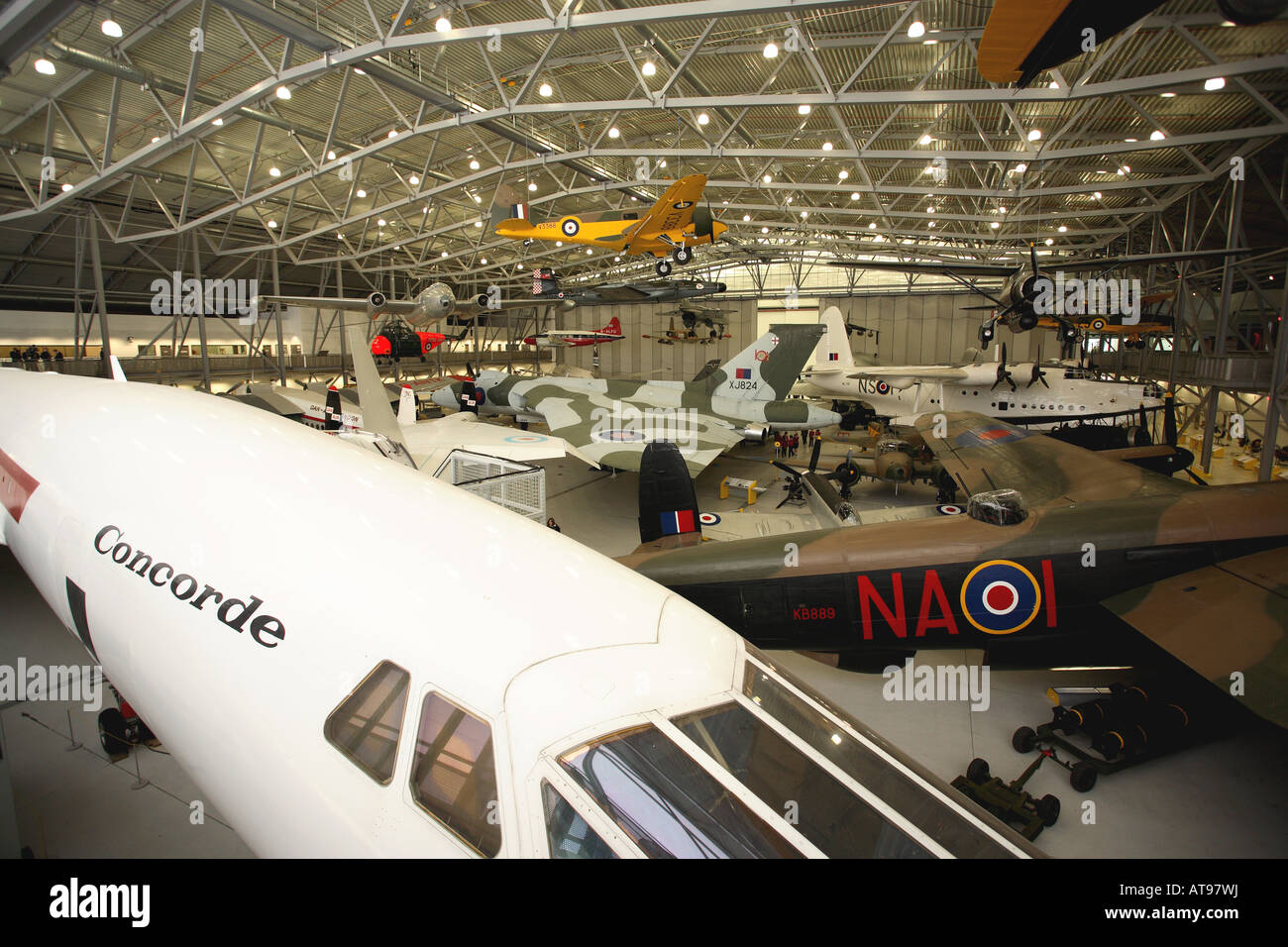 Concorde on display at AirSpace, Imperial War Museum, Duxford Stock ...