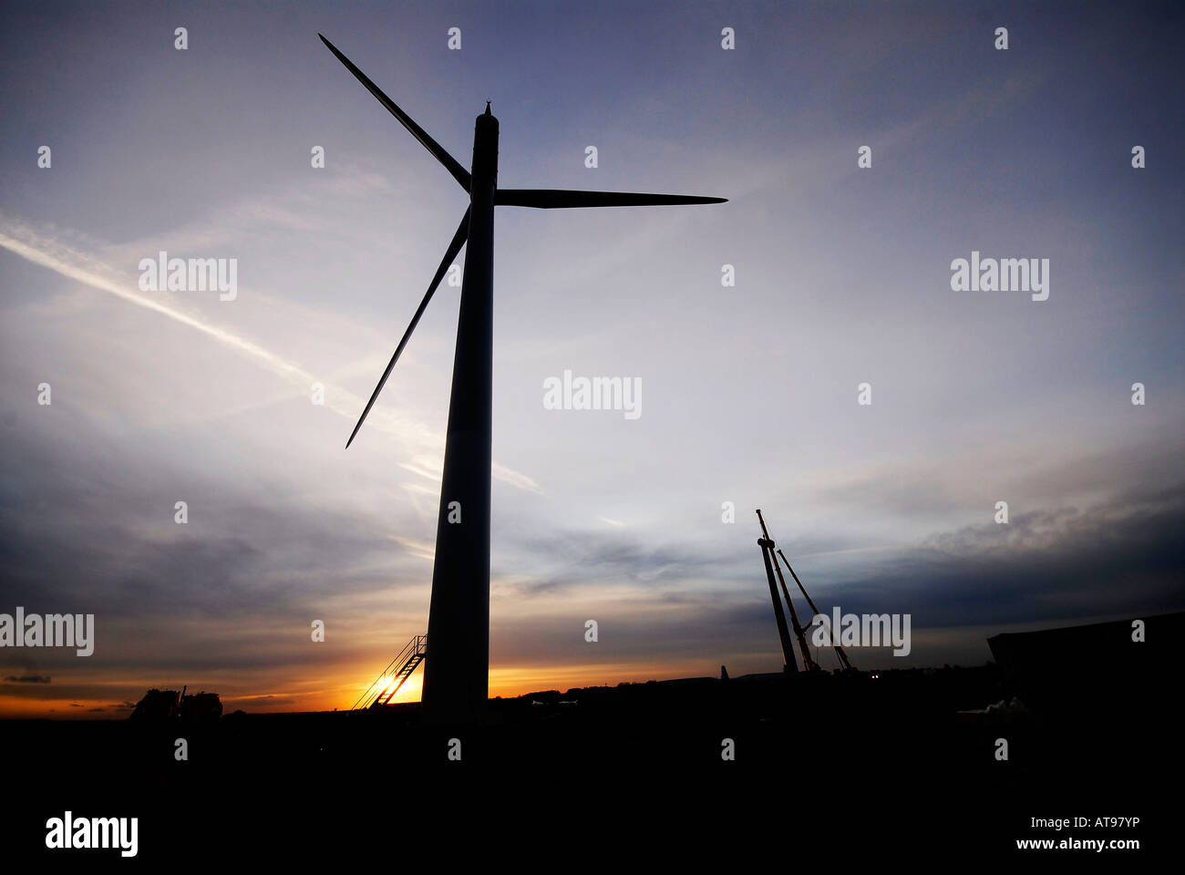 final day of construction at Westmill Wind Farm, Shrivenham ...