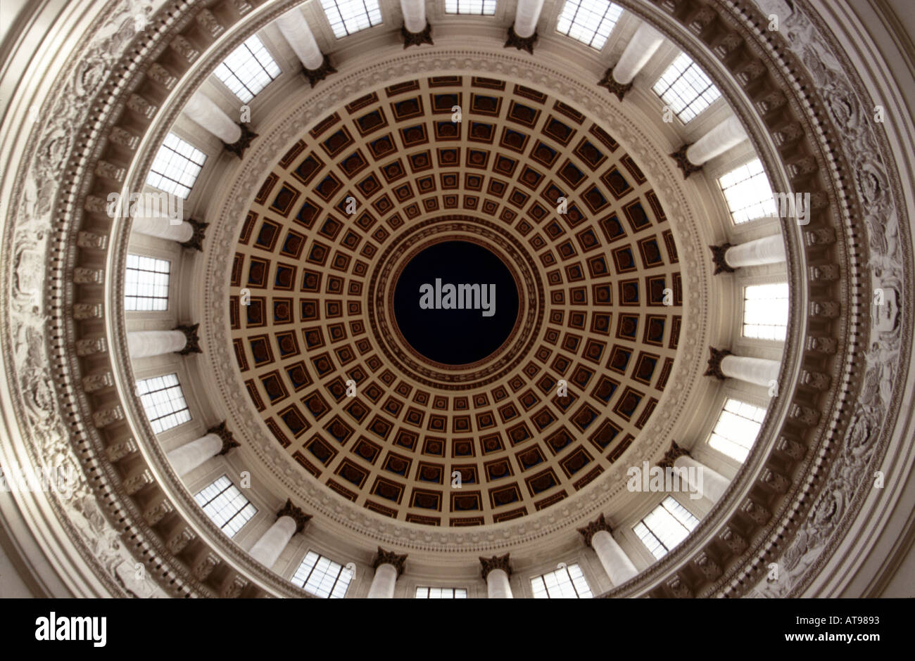 The inside of the dome of the El Capitolio Nacional in Havana, Cuba ...