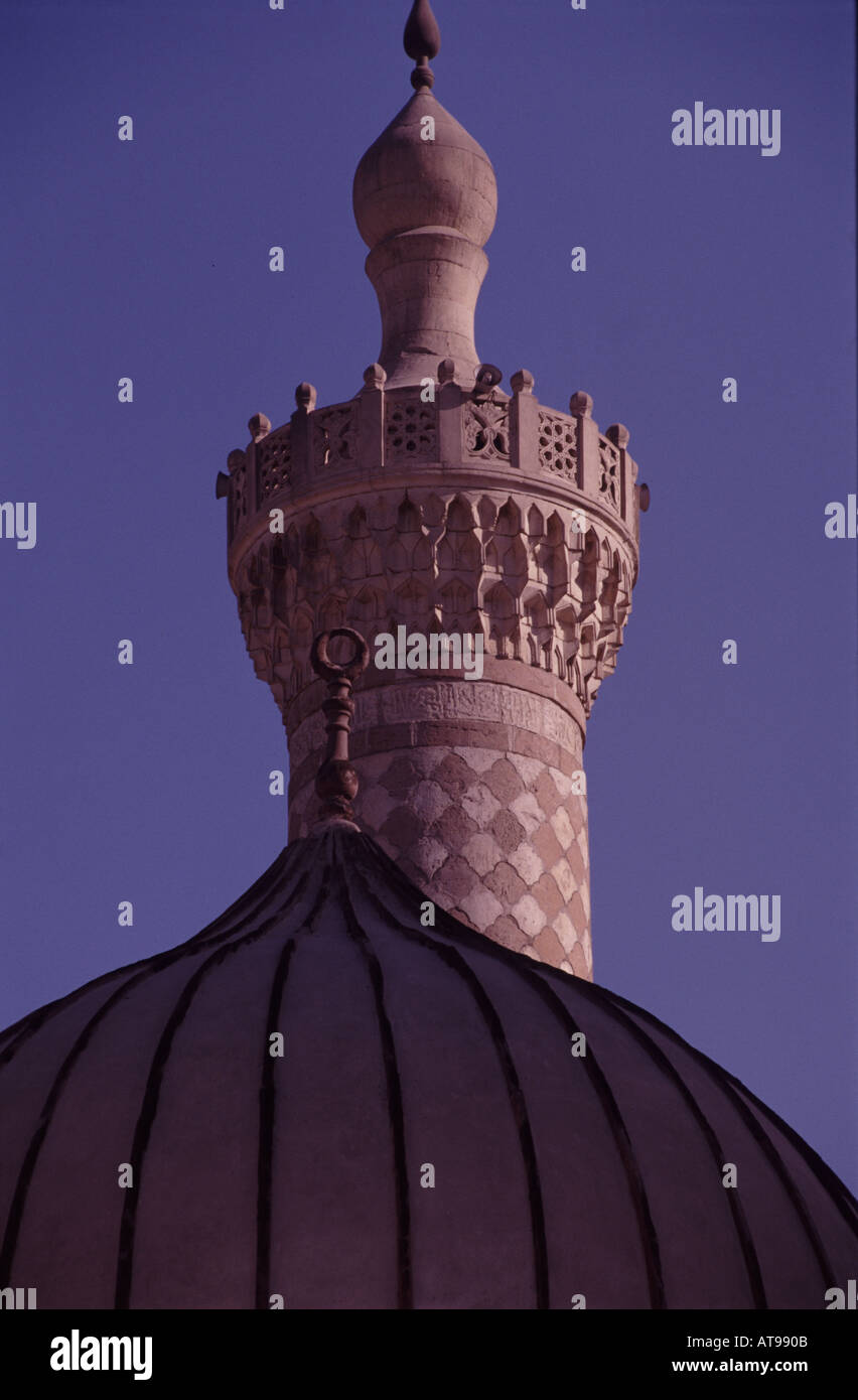 The minaret and dome of Al Azhar Mosque Cairo Stock Photo - Alamy