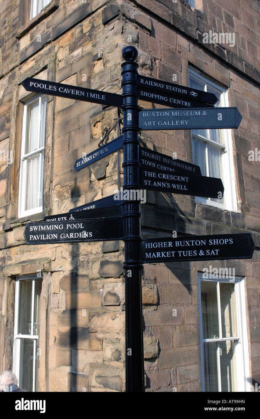 Buxton tourist sign hi-res stock photography and images - Alamy