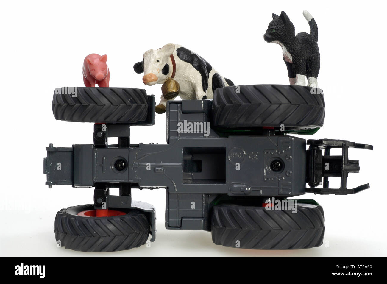tractor and farm-animals, animal-farm Stock Photo - Alamy