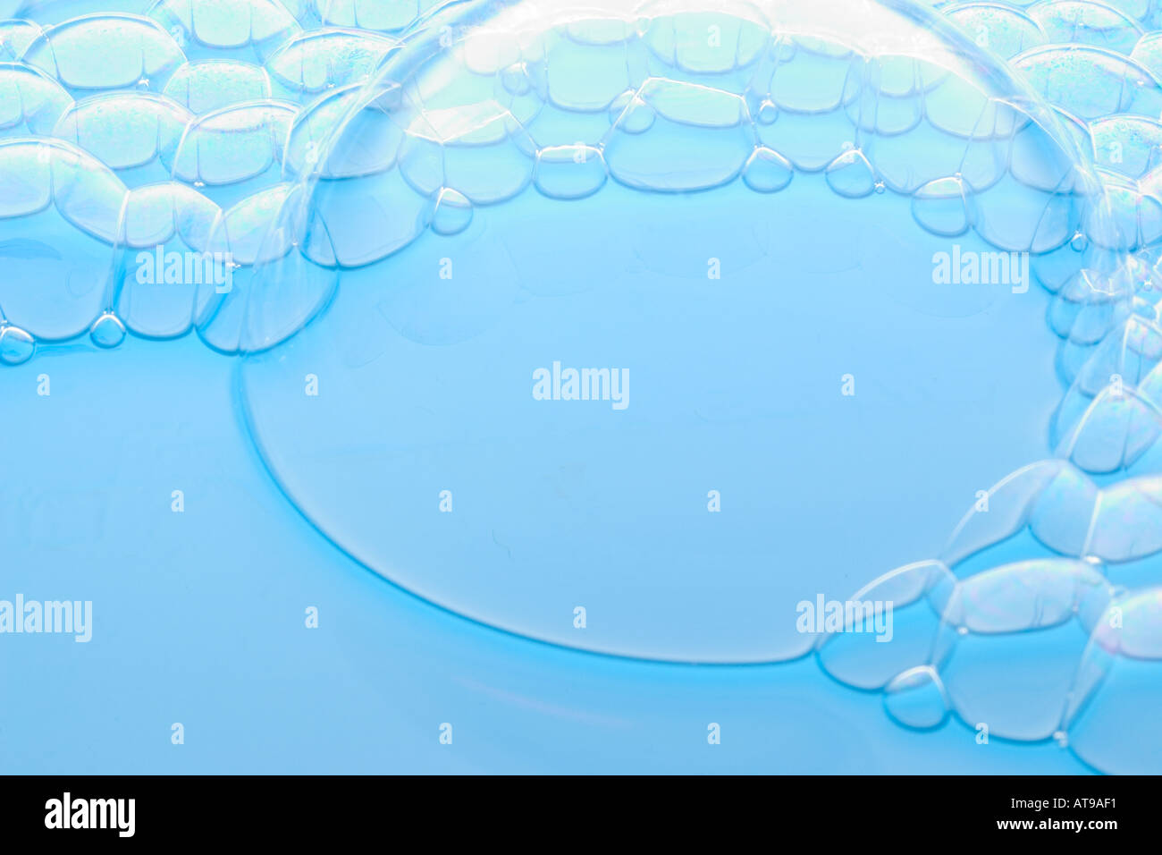 soap bubbles floating swimming on water surface studio Stock Photo - Alamy