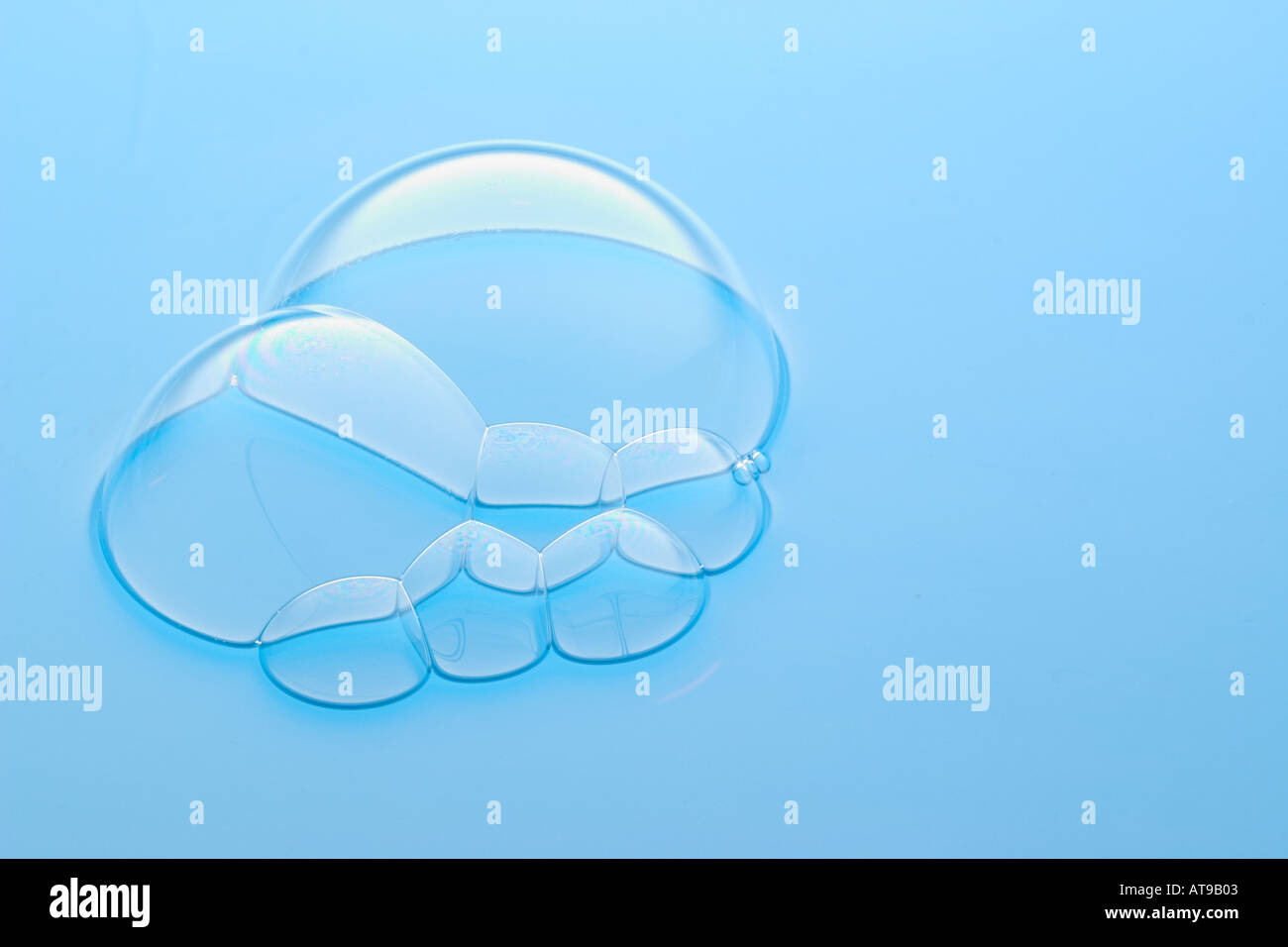 soap bubbles floating swimming on water surface studio Stock Photo - Alamy