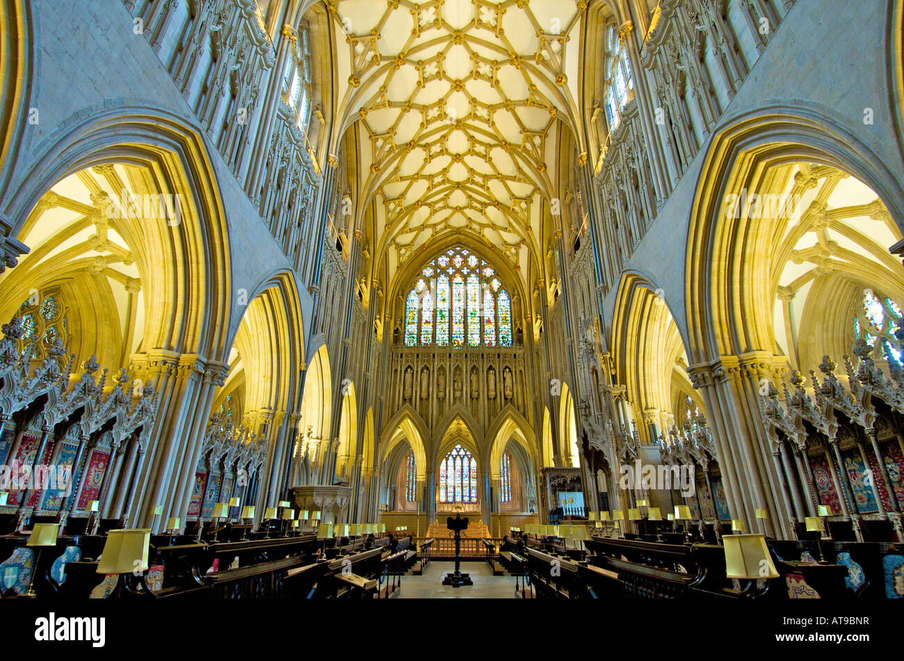Wells Cathedral Quire Stock Photo - Alamy