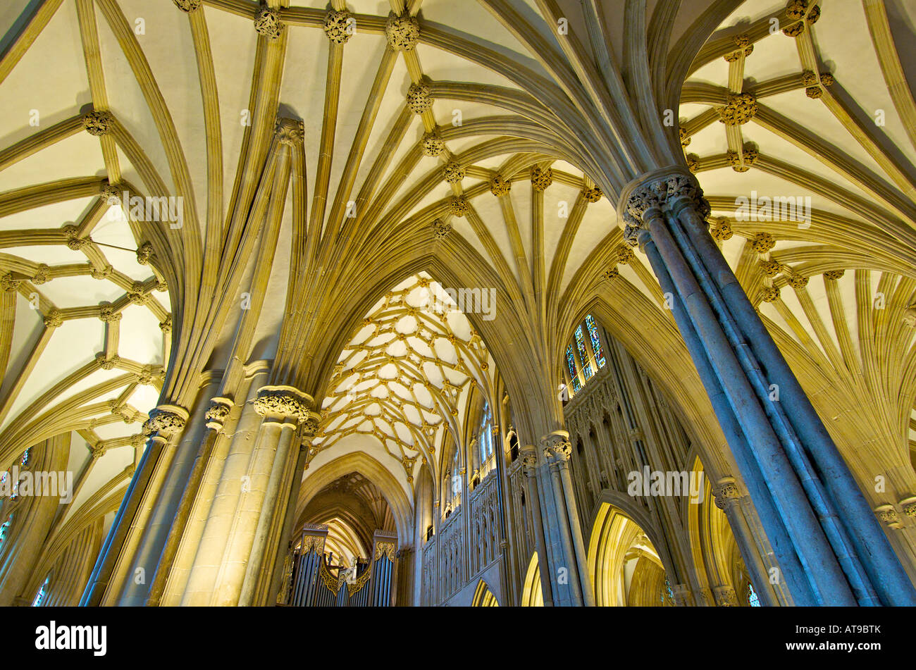 Wells Cathedral ceiling Stock Photo - Alamy