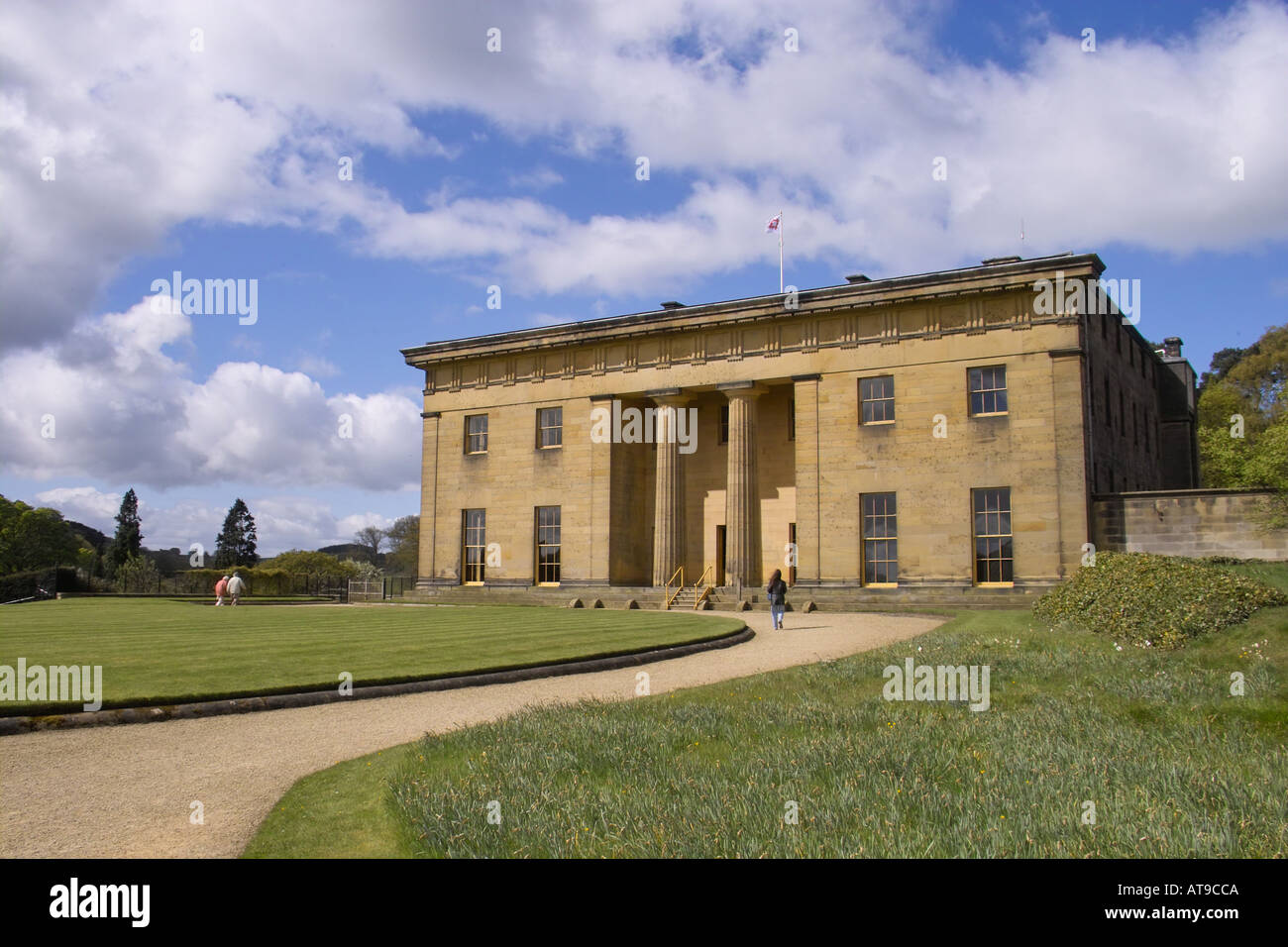 Belsay Hall a Regency mansion in strict Greek classical style The front ...