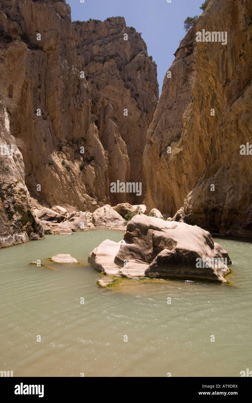 river flowing into the El Chorro gorge, Andalusia, Spain Stock Photo ...