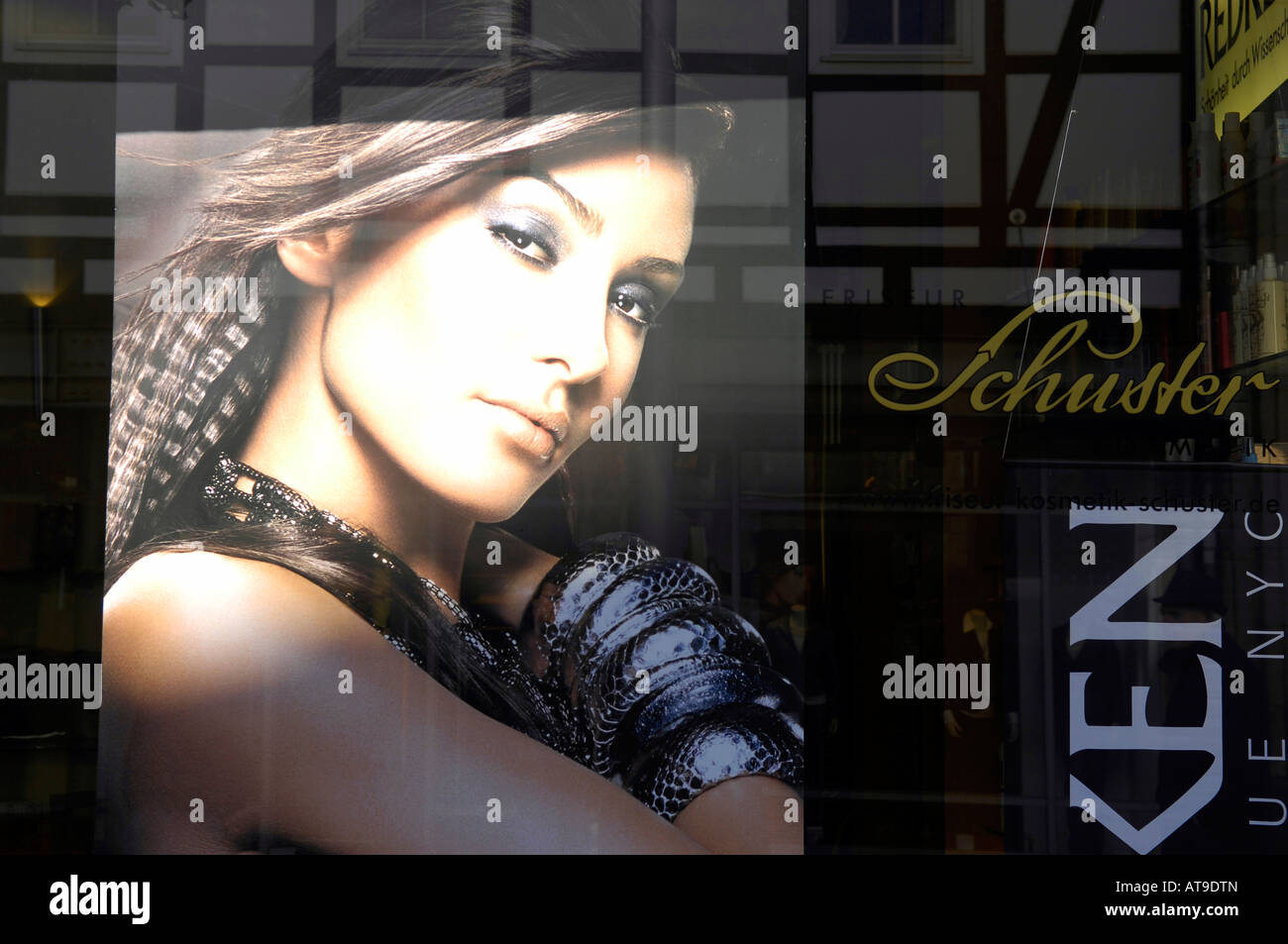 advertising poster model female highstreet germany beautiful make-up ...