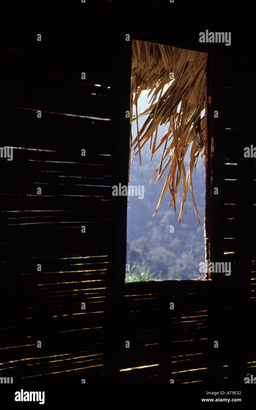 A view from the window of a house belonginf to the indigenous people of ...