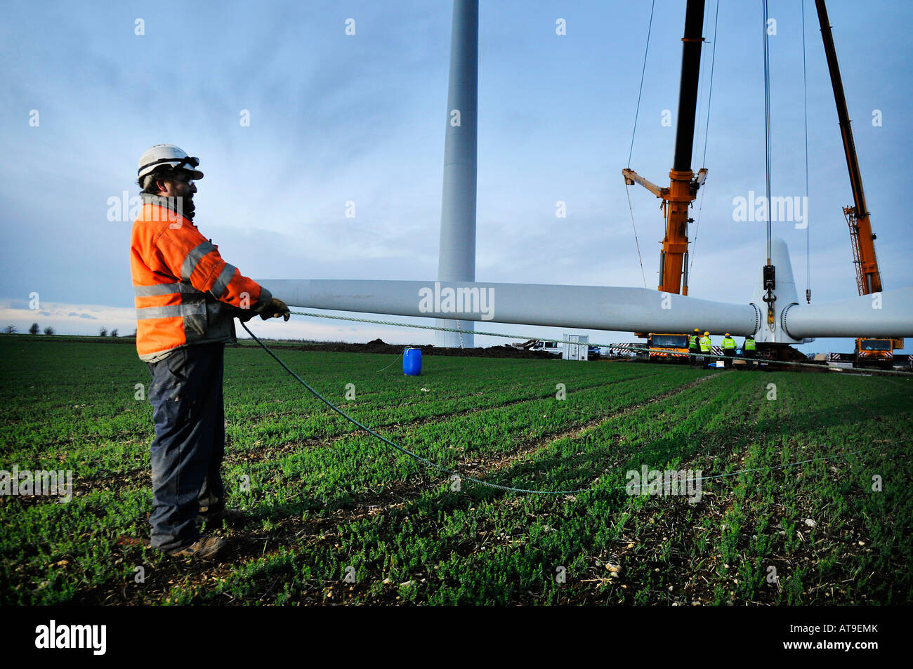 final day of construction at Westmill Wind Farm, Shrivenham ...