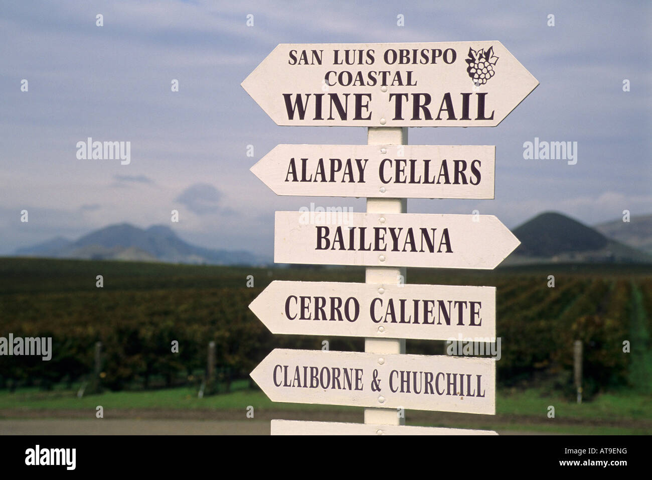SLO Coastal Wine Trail Signs Edna Valley near San Luis Obispo San Luis ...