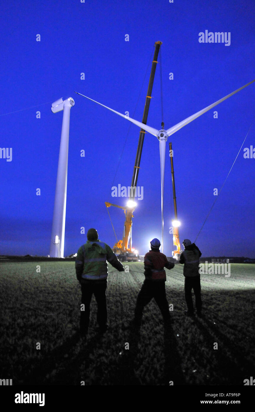 final day of construction at Westmill Wind Farm, Shrivenham ...