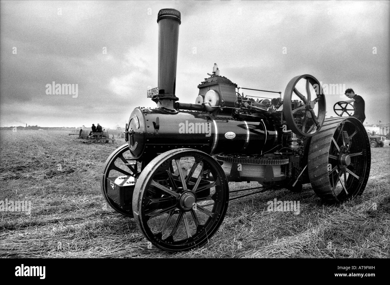 Traction steam engine old Black and White Stock Photos & Images - Alamy