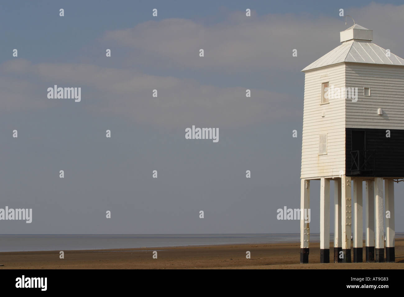 Burnham On Sea wooden lighthouse Stock Photo - Alamy