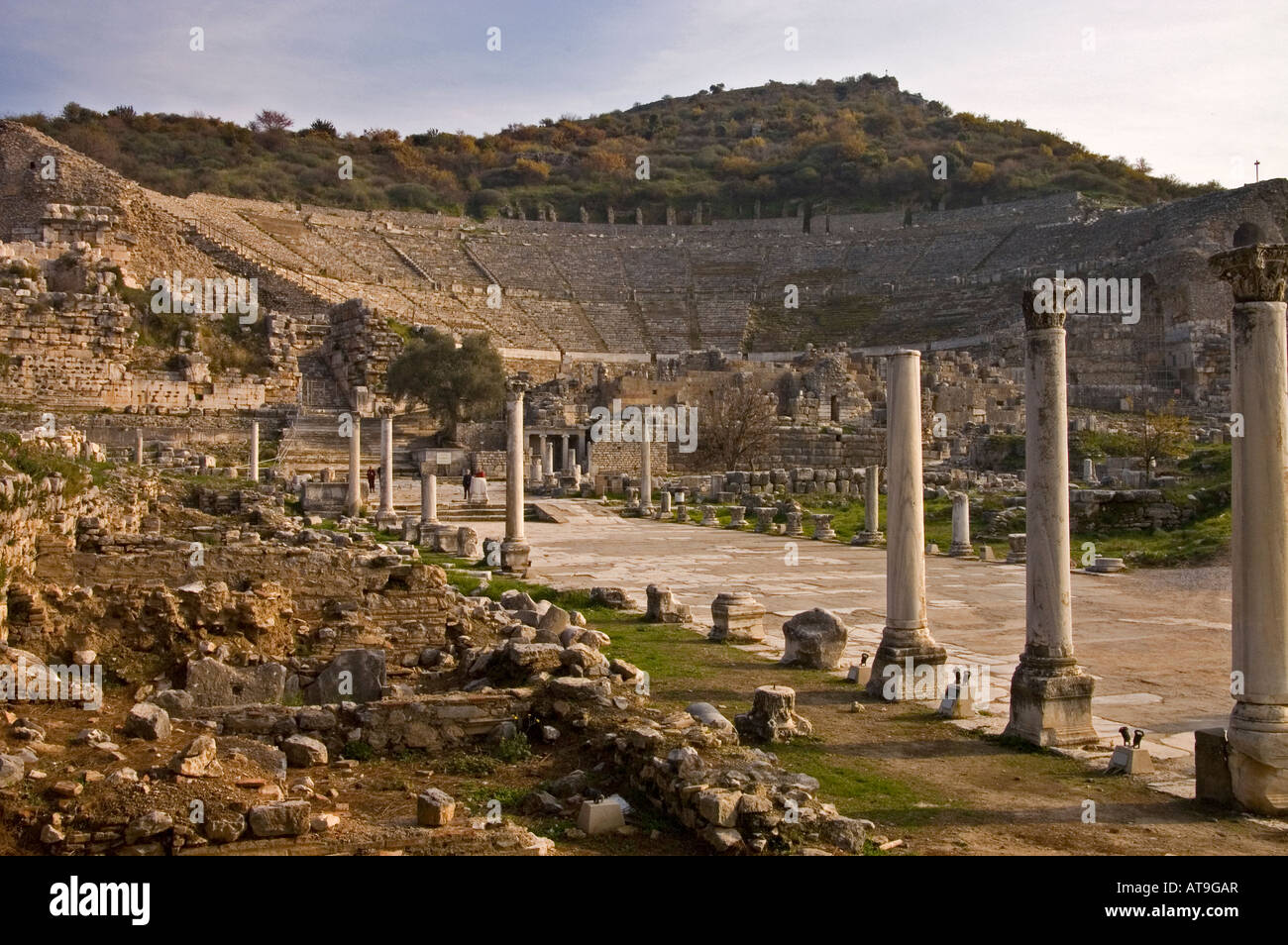 Ephesus, Turkey, The Great Theatre From Harbour Street Stock Photo - Alamy