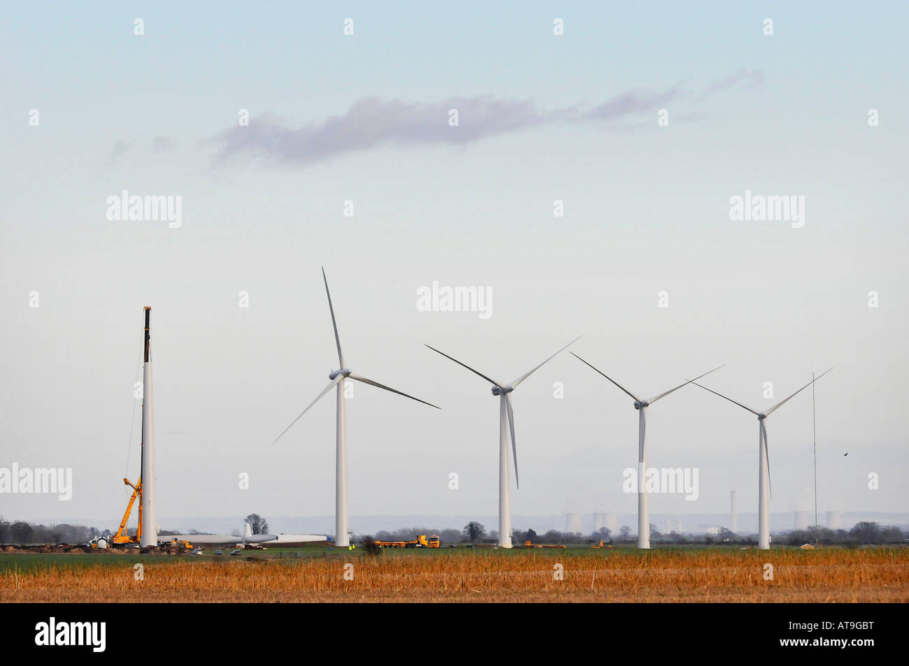 final day of construction at Westmill Wind Farm, Shrivenham ...