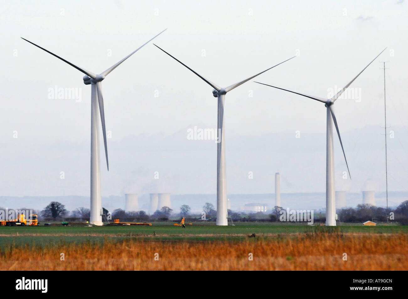 final day of construction at Westmill Wind Farm, Shrivenham ...