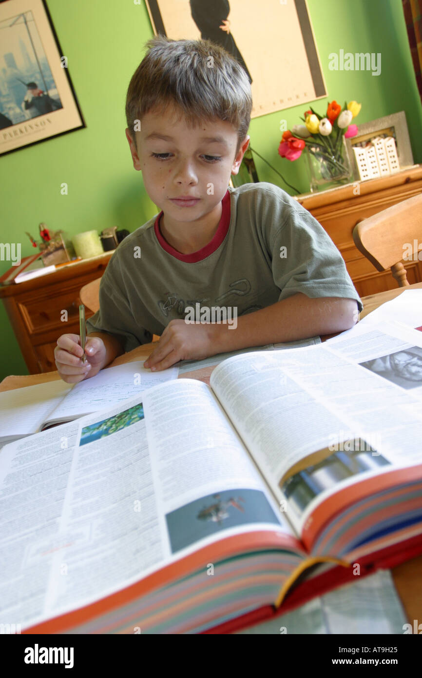 School boy homework british hi-res stock photography and images - Alamy