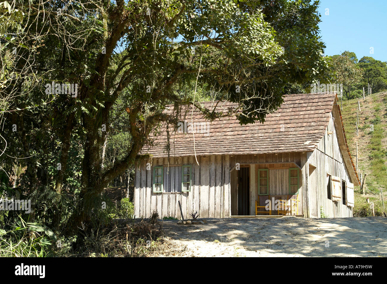 Wooden farmhouse in the german immigrant region of Brazil Stock Photo ...