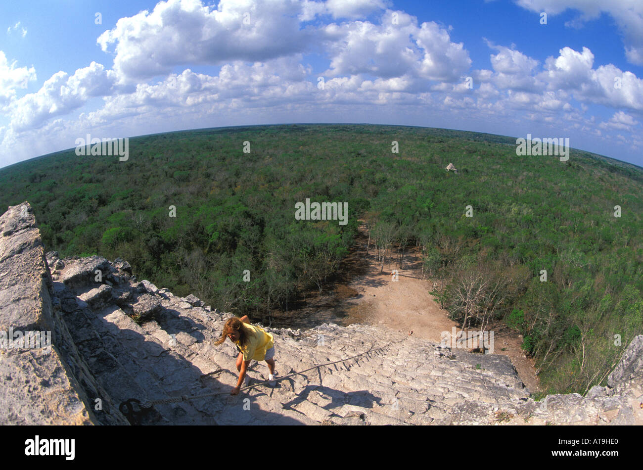 nohoch mul pyramid coba maya archaeological ruin yucatan mexico near ...