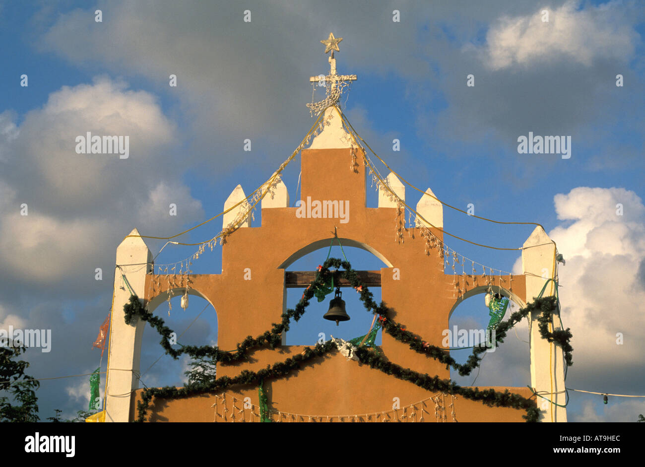 cancun mexico area maya church steeple Stock Photo - Alamy