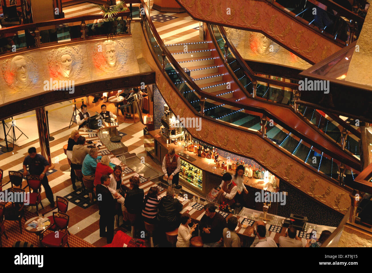 Cruise Ship Carnival Valor Lobby Bar Stock Photo - Alamy