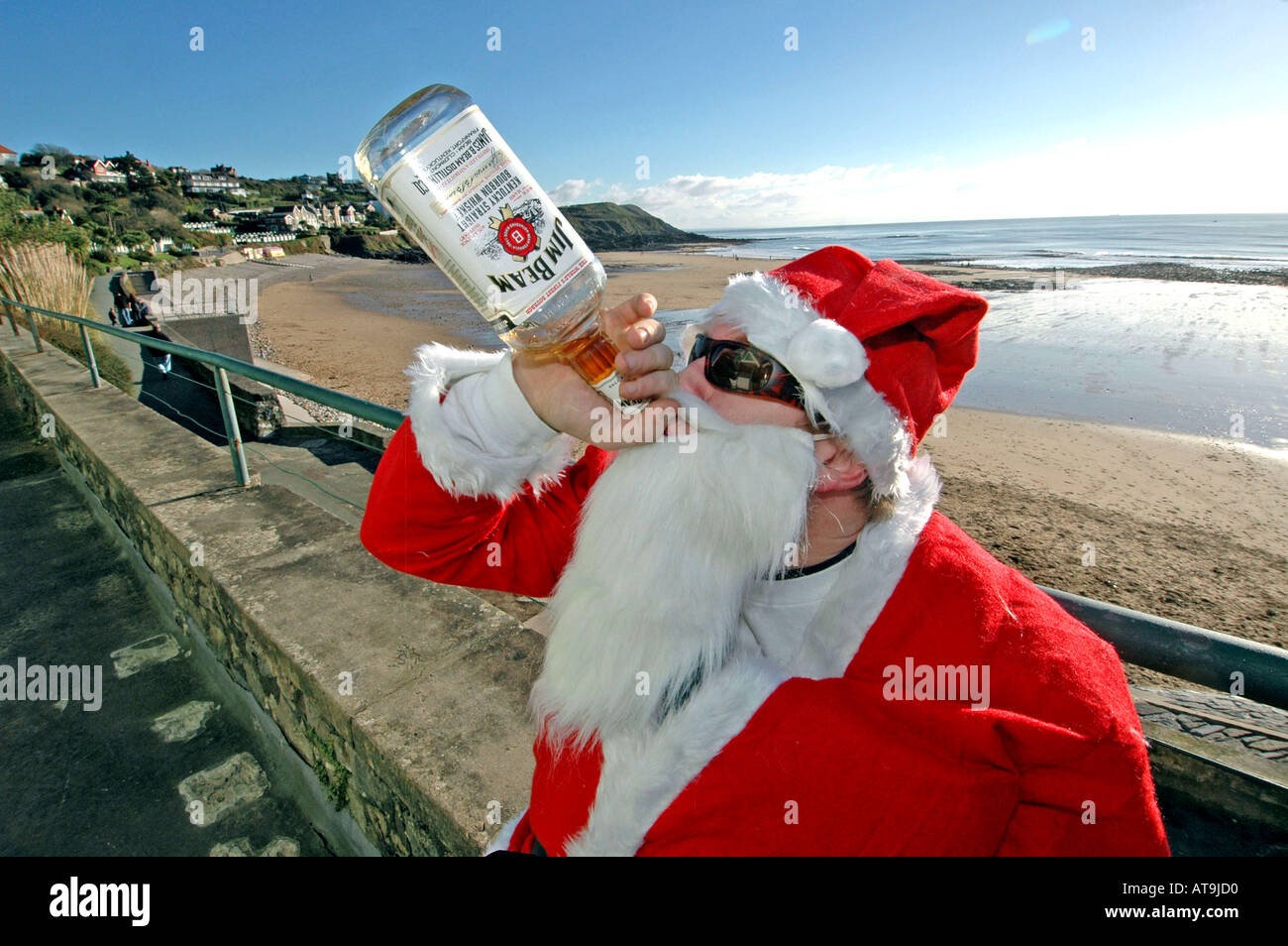 Santa Drinking Alcohol