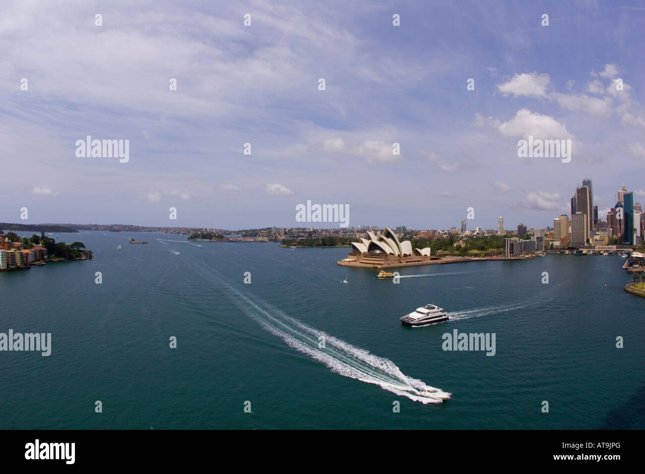 View of the Sydney Opera House from Sydney Harbour Bridge Stock Photo ...