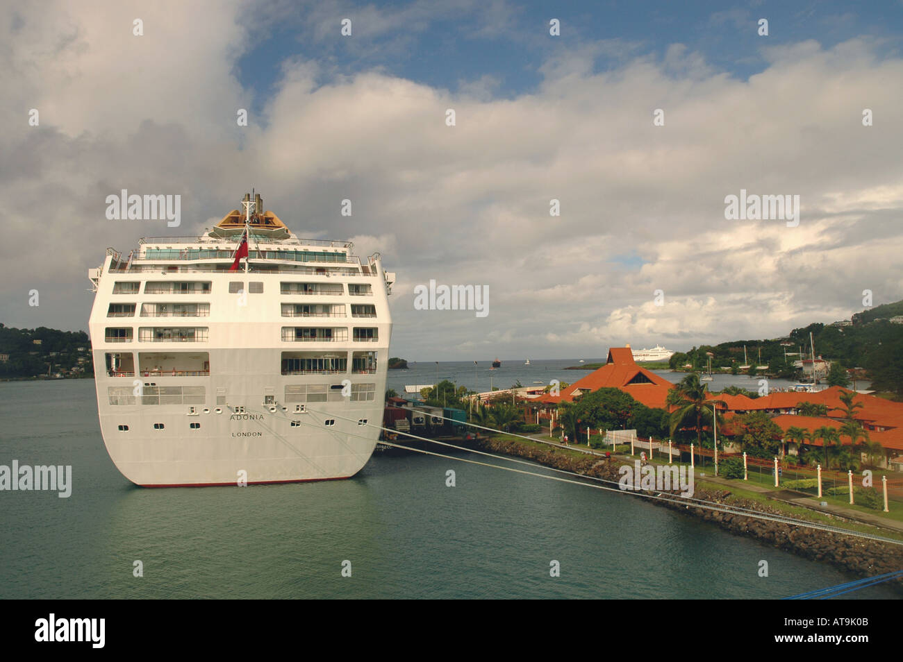 Castries St Lucia Cruise ship at Pointe Seraphine duty free shopping ...