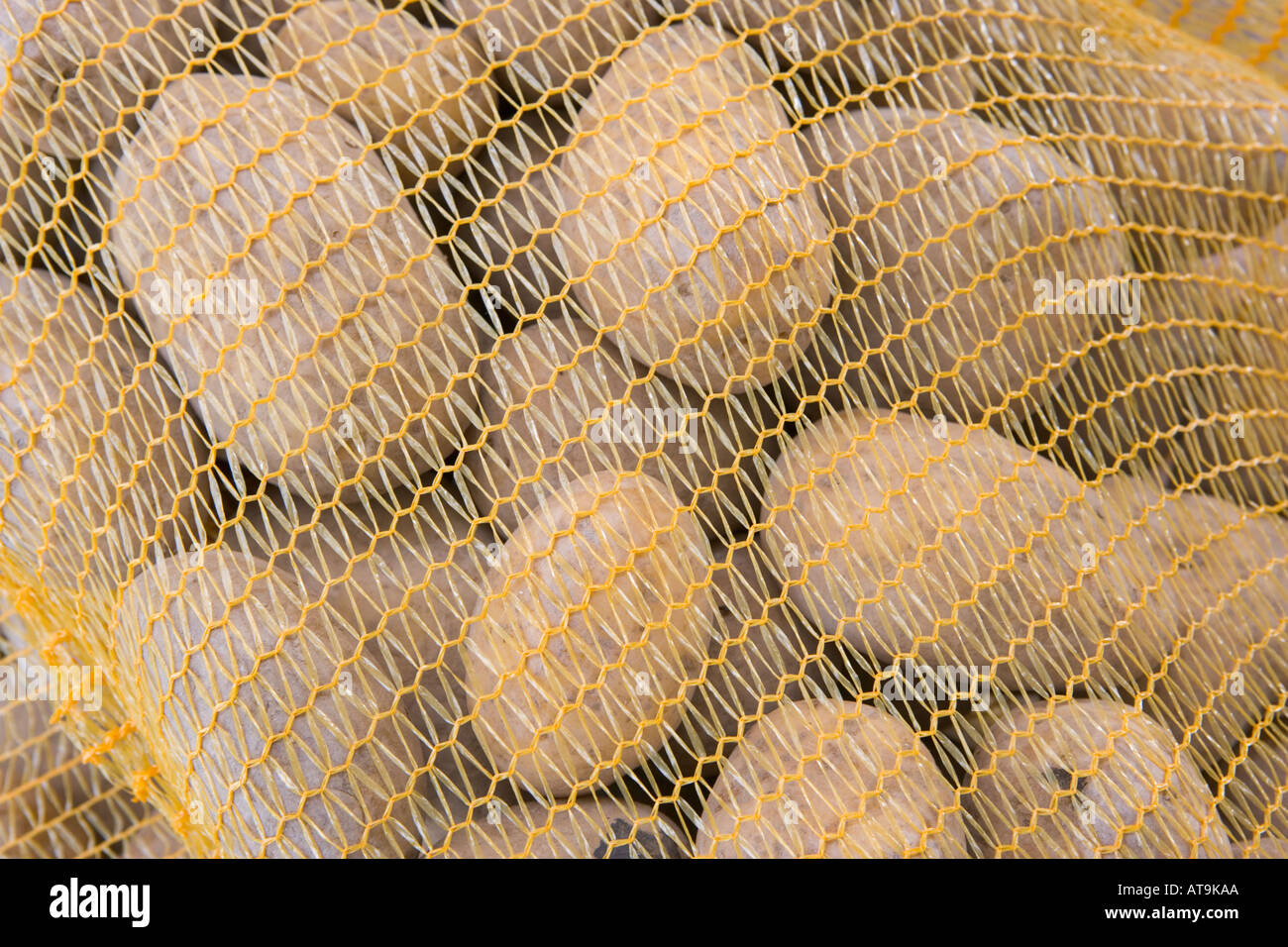 Potatoes in plastic netting bag Stock Photo - Alamy