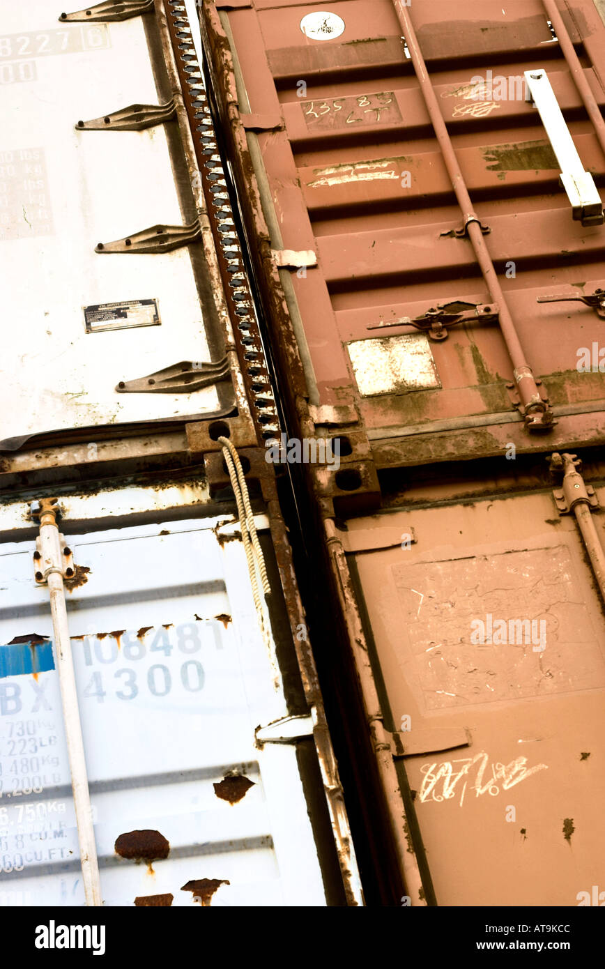 Rusty cargo containers Stock Photo - Alamy